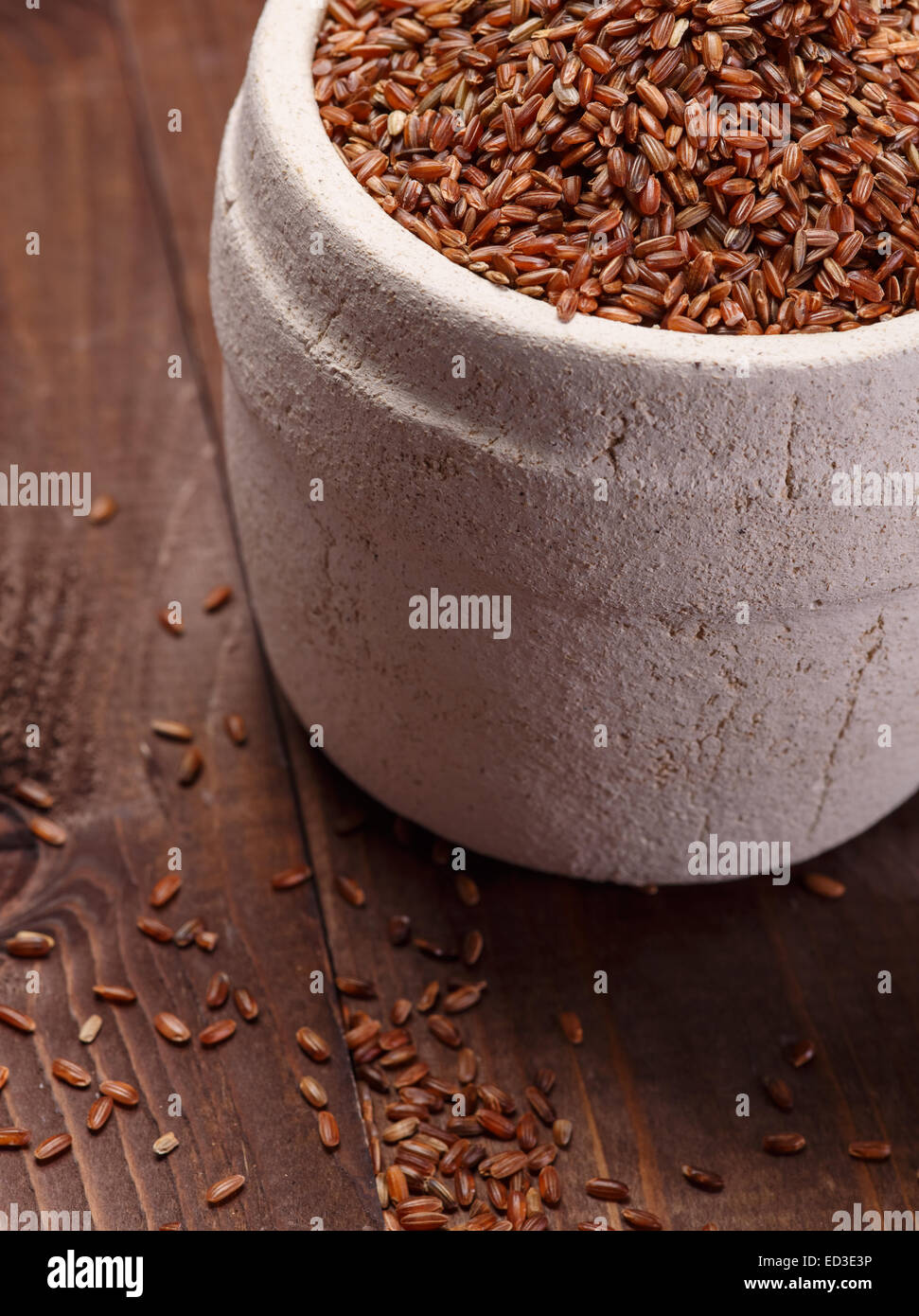 wild red rice in bowl Stock Photo - Alamy