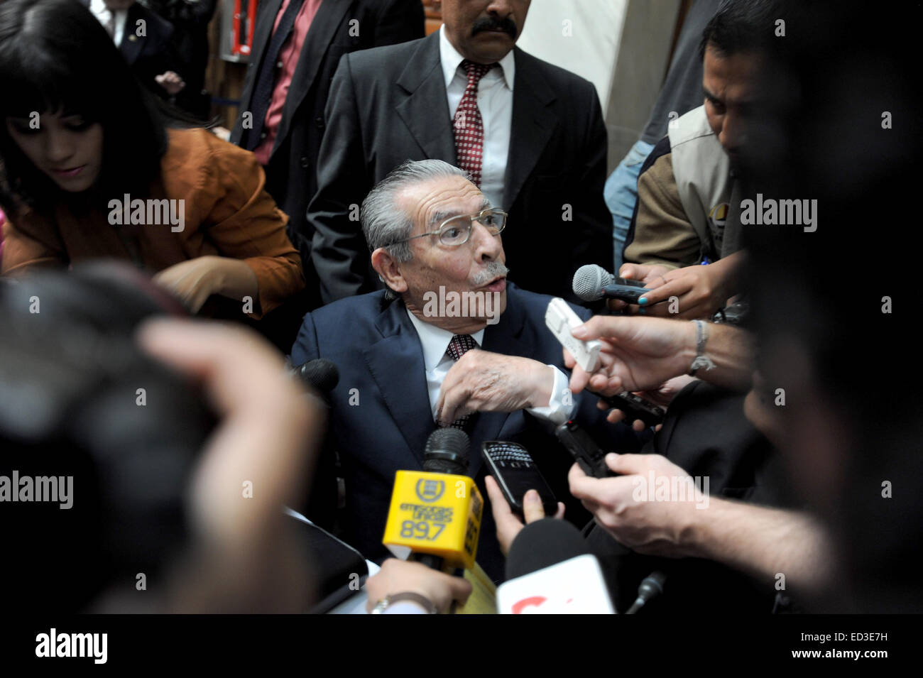 Former Guatemalan dictator, Efrain Rios Montt during the trial in the ...