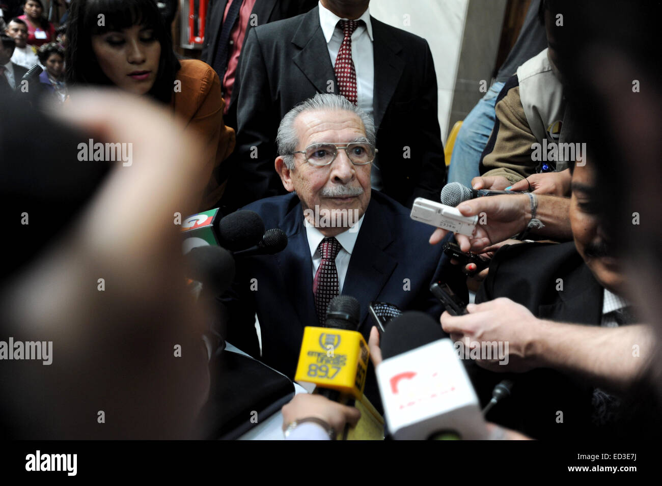 Former Guatemalan dictator, Efrain Rios Montt during the trial in the ...