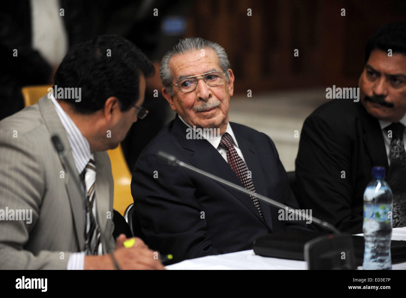 Former Guatemalan dictator, Efrain Rios Montt during the trial in the ...