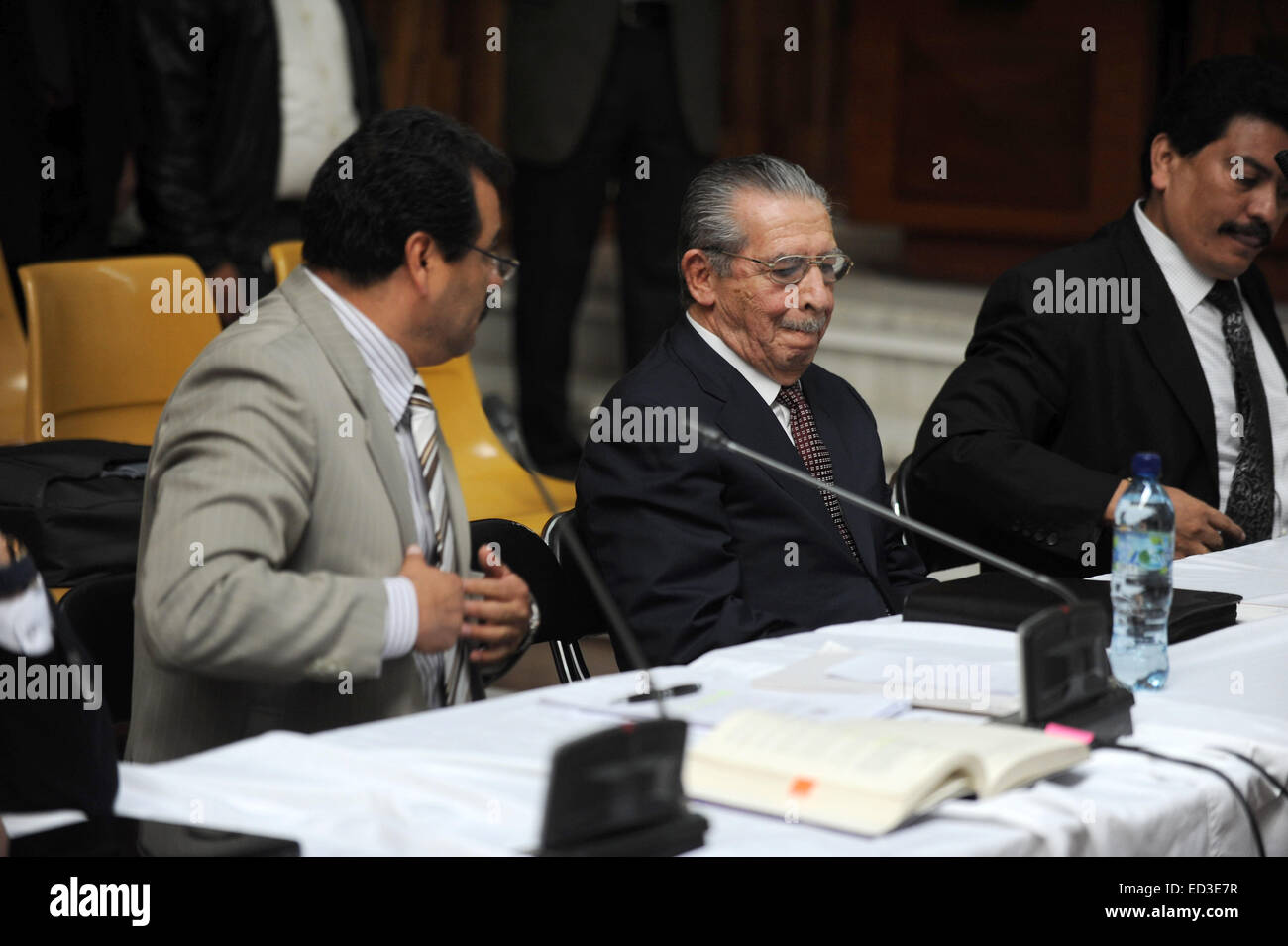 Former Guatemalan dictator, Efrain Rios Montt during the trial in the ...