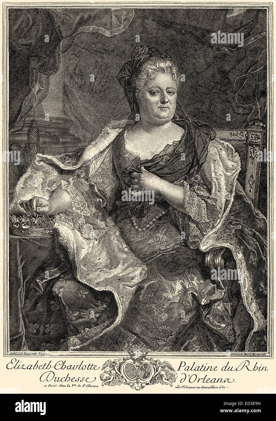 Élisabeth Charlotte d'Orléans, 1676 - 1744, a French regent of Lorraine ...