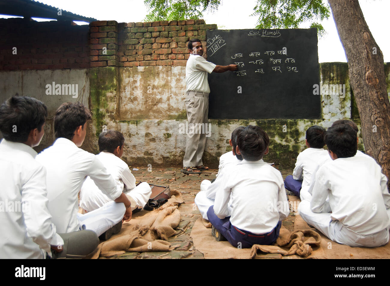 Rural Indian Village School Teacher Stock Photos & Rural Indian Village ...