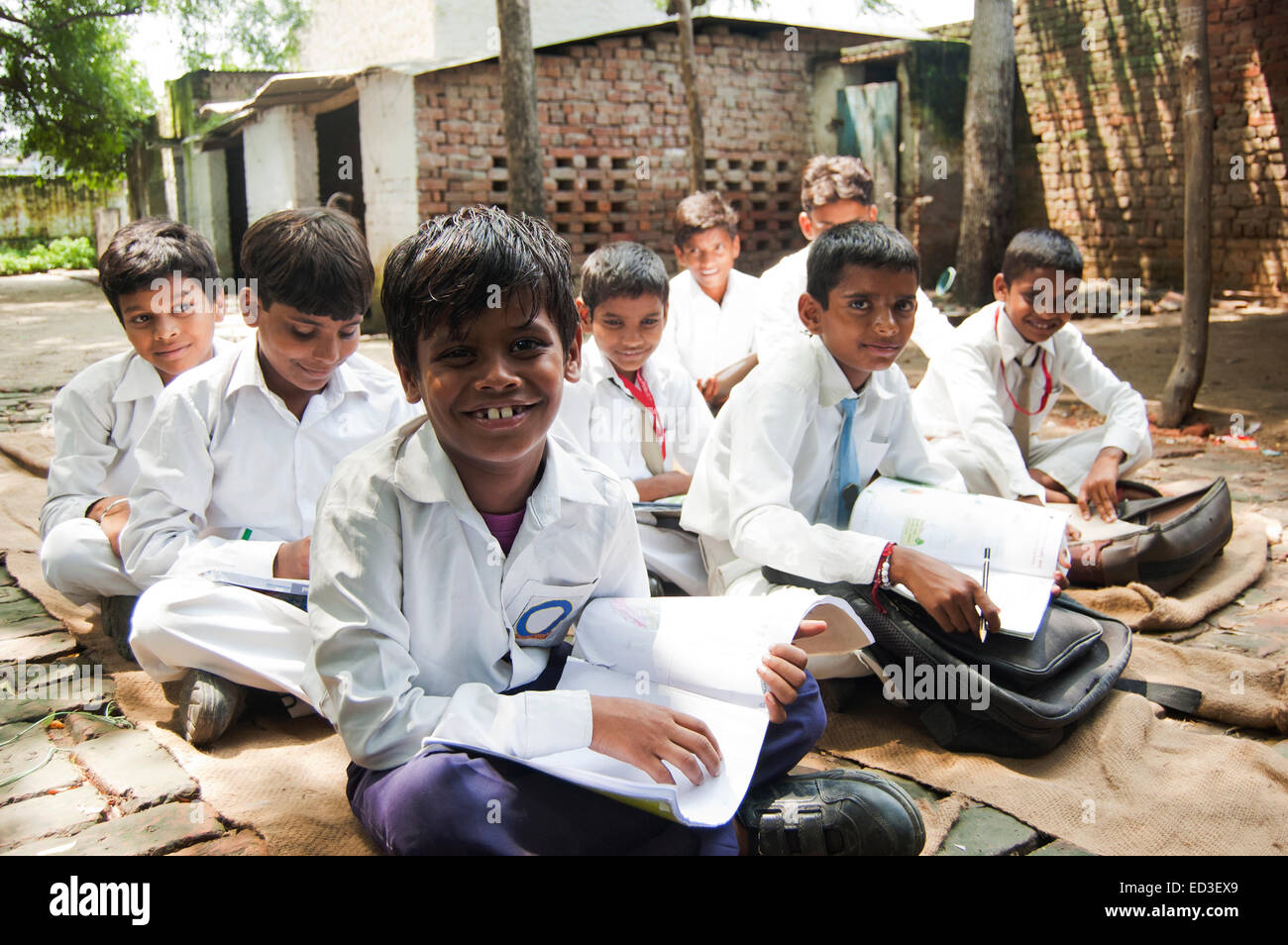 indian rural Children group Students classroom Study Stock Photo - Alamy