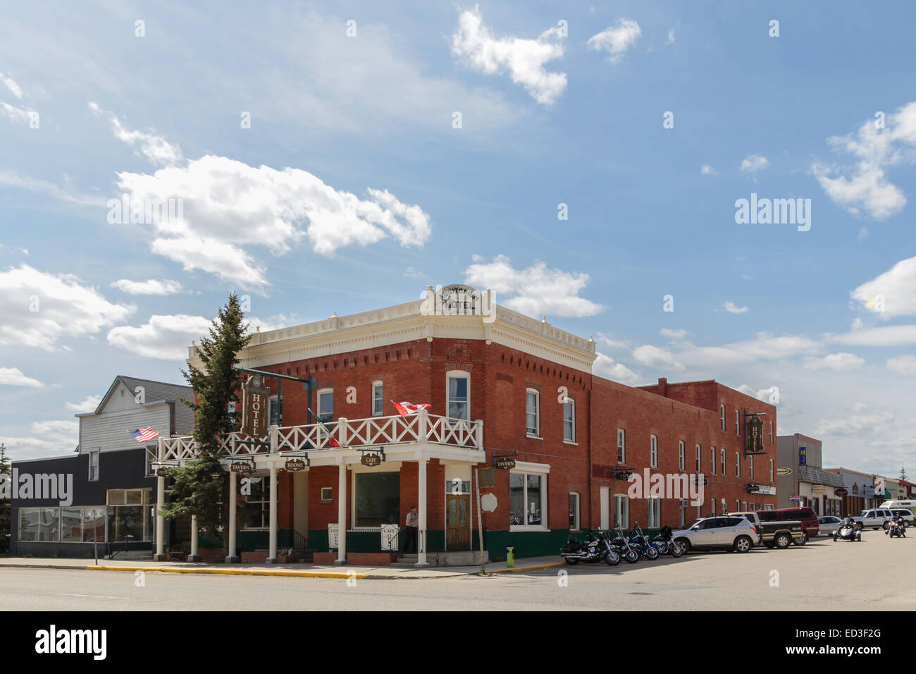 Auditorium Hotel, Nanton, Alberta, Canada. Brick built hotel on main ...