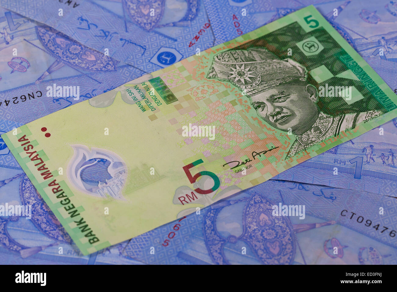 Different Ringgit banknotes from Malaysia Stock Photo - Alamy