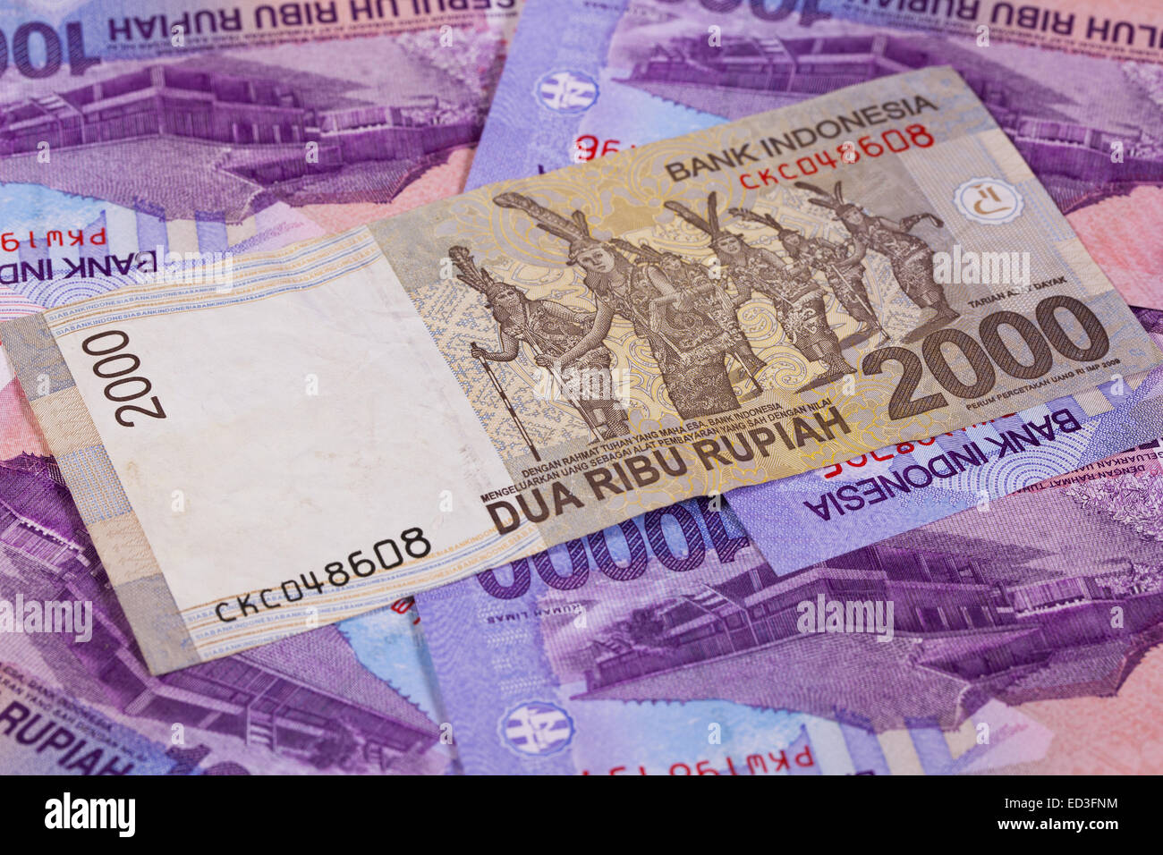 Different rupiah banknotes from Indonesia Stock Photo - Alamy