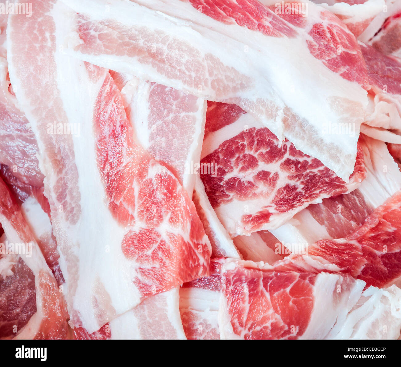 Fresh slice pork for cooking in the kitchen Stock Photo - Alamy