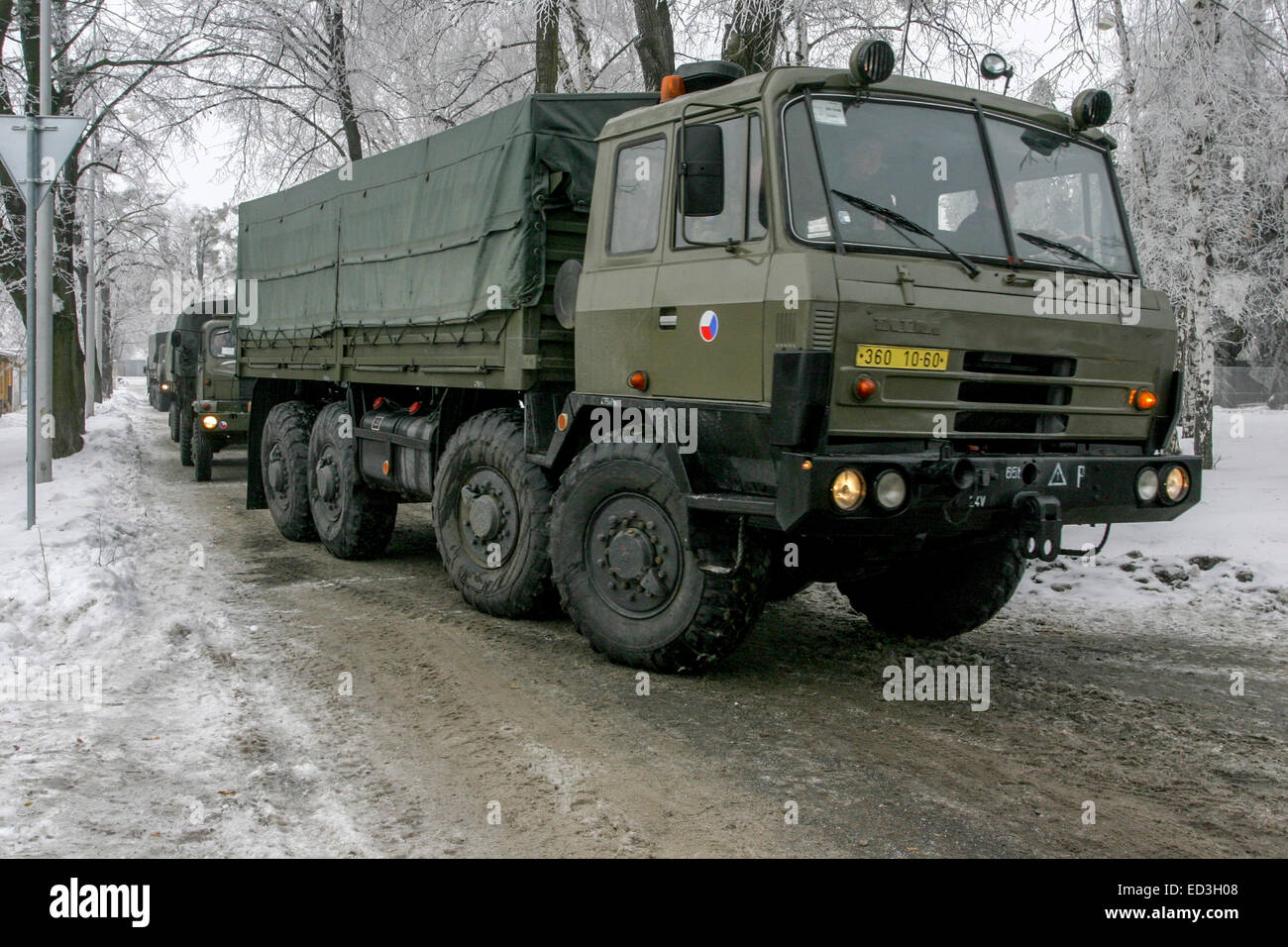 The Czech Army military training in the winter Tatra 815 Tatra truck ...