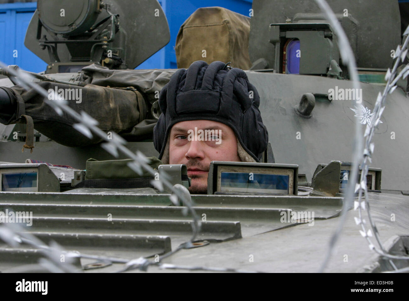 Czech Army soldier military training BVP driver Stock Photo - Alamy