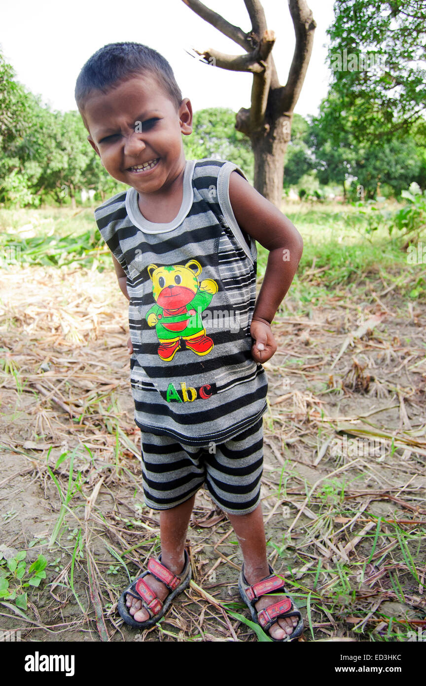 1 indian rural child boy fun Stock Photo - Alamy