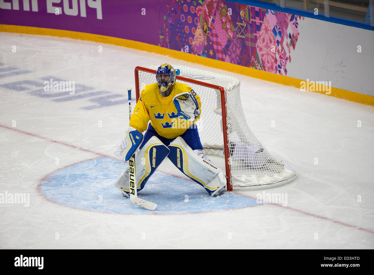 Henrik Lundqvist (SWE) goalie, during Sweden vs Slovenia game at the ...