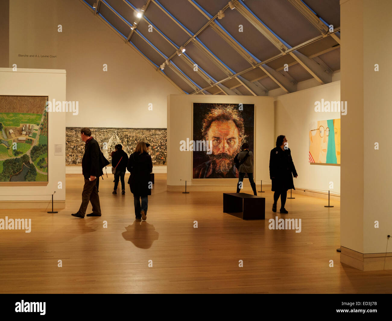 Metropolitan Museum of Art gallery displaying Chuck Close's "Lucas ...