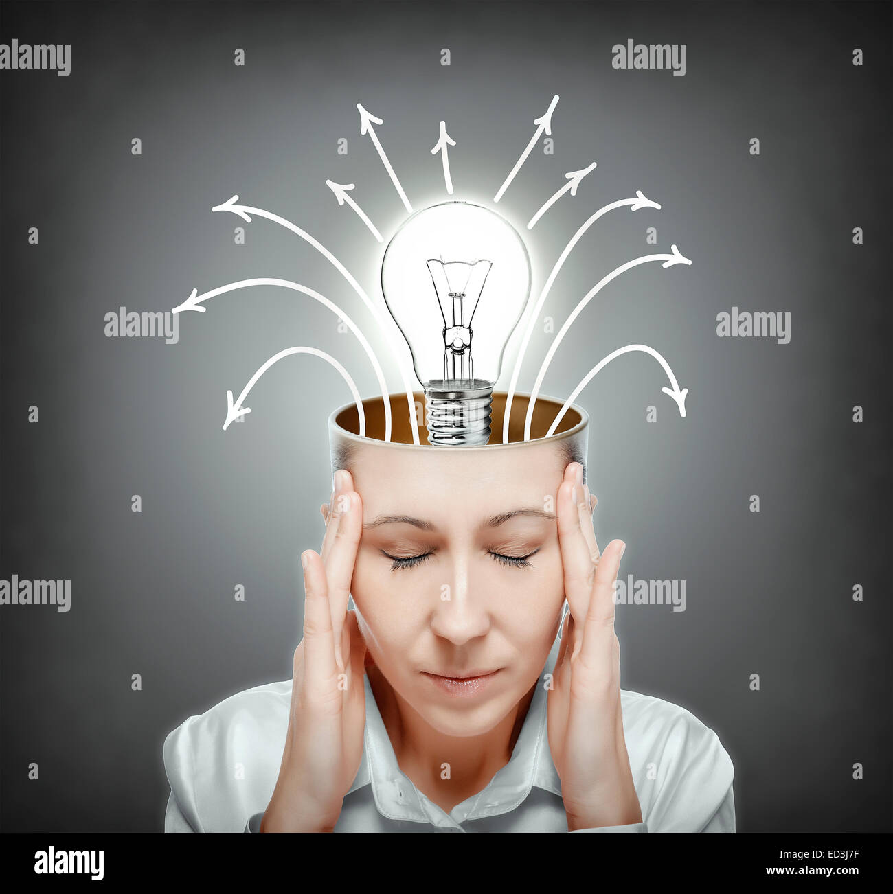 Idea of hard thinking Stock Photo - Alamy
