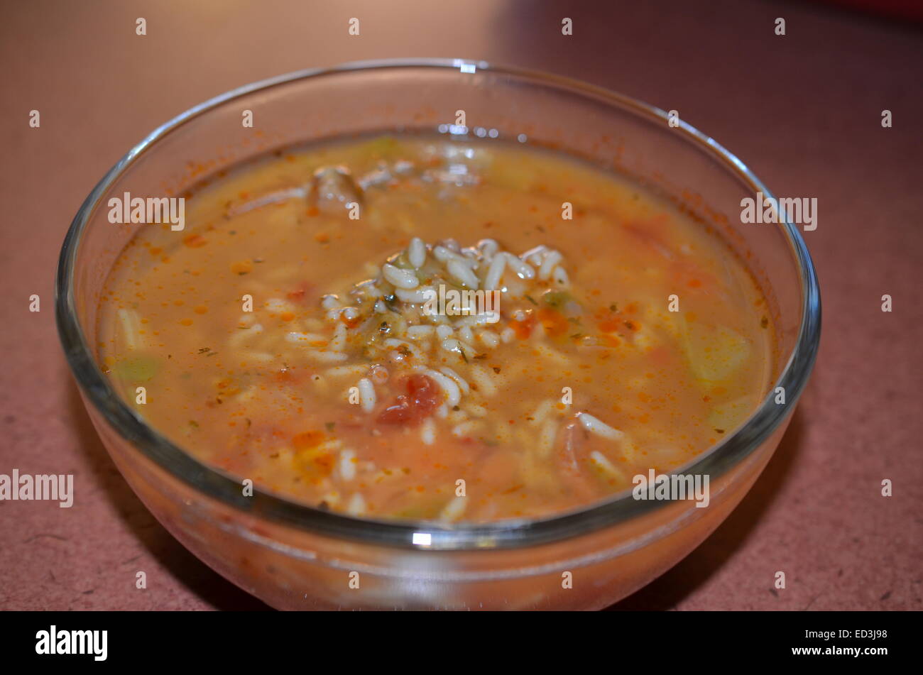 Glass bowl of soup hi-res stock photography and images - Alamy
