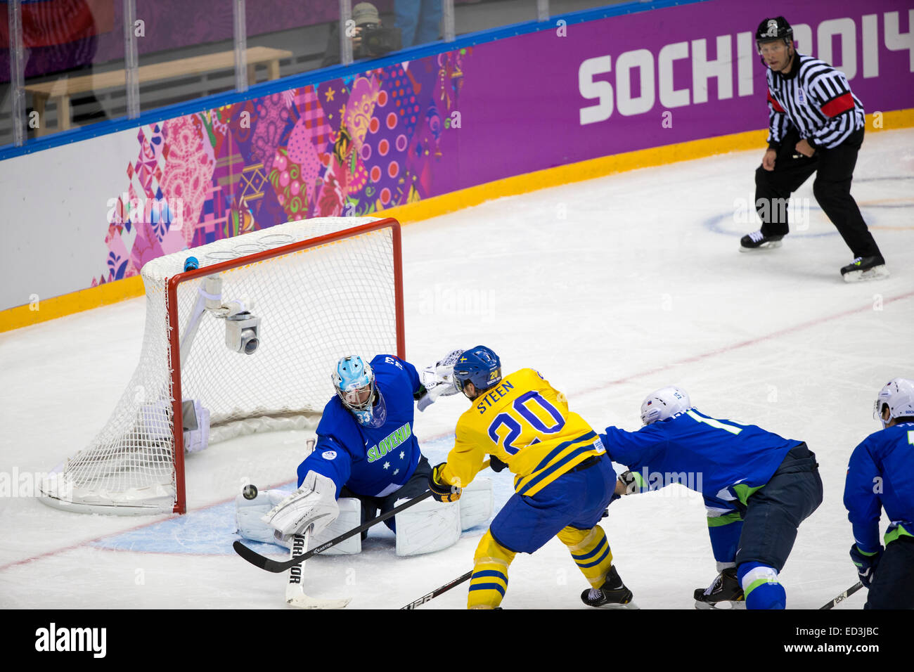 Goalie Robert Kristan (SLO)-33 during Sweden vs Slovenia game at the ...