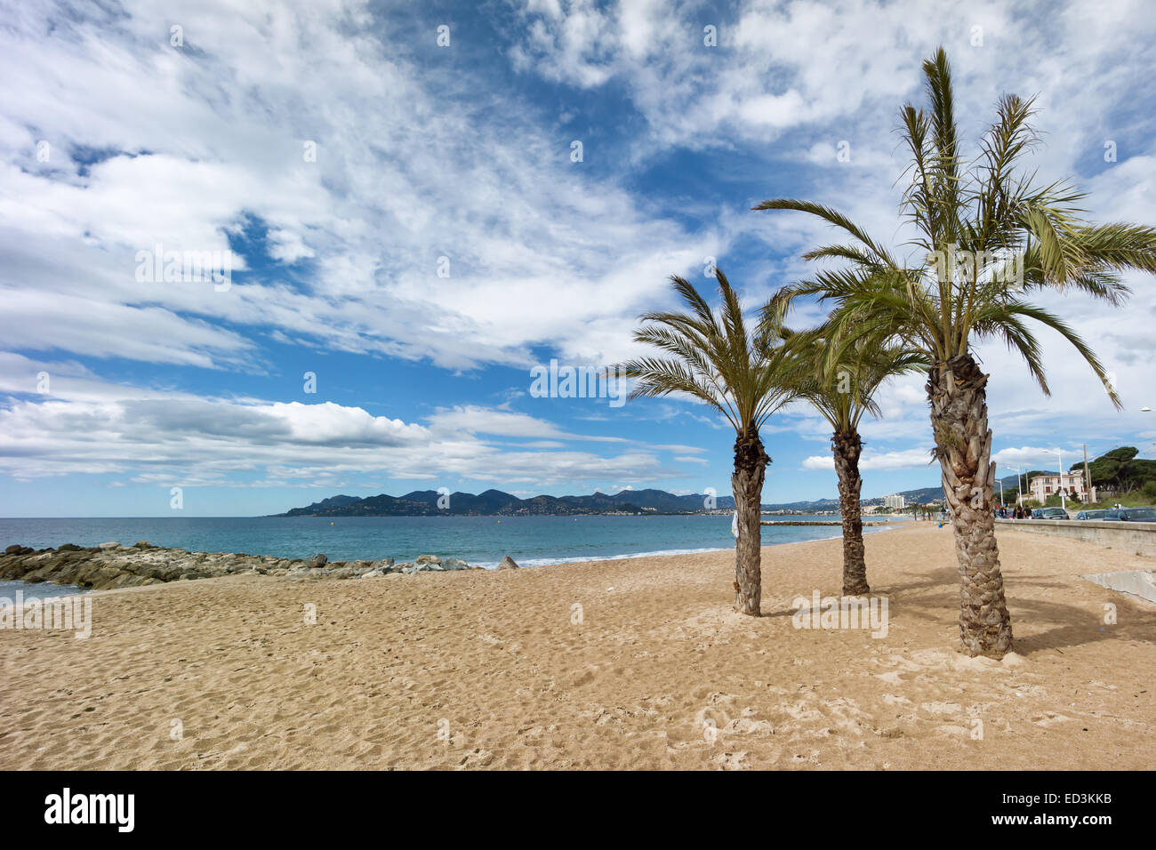the Azure coast beach and sea in Cannes, France Stock Photo - Alamy