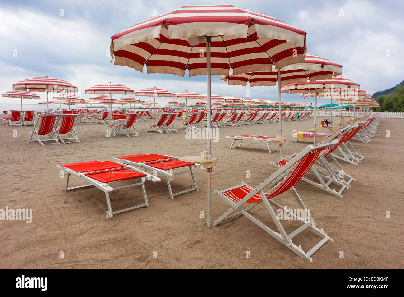 empty beach in Liguria, Italy Stock Photo - Alamy