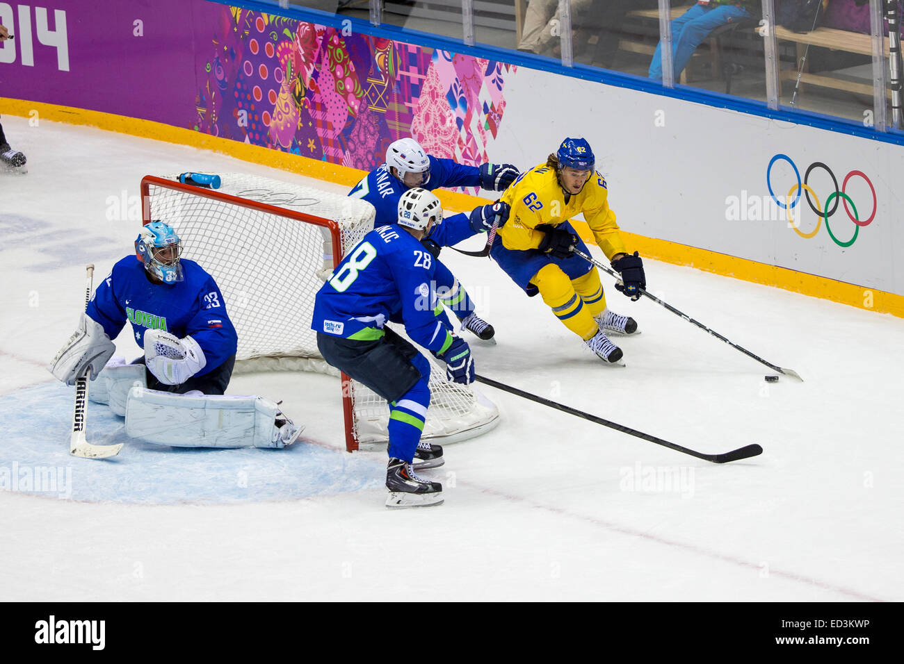 Goalie Robert Kristan (SLO)-33, during Sweden vs Slovenia game at the ...