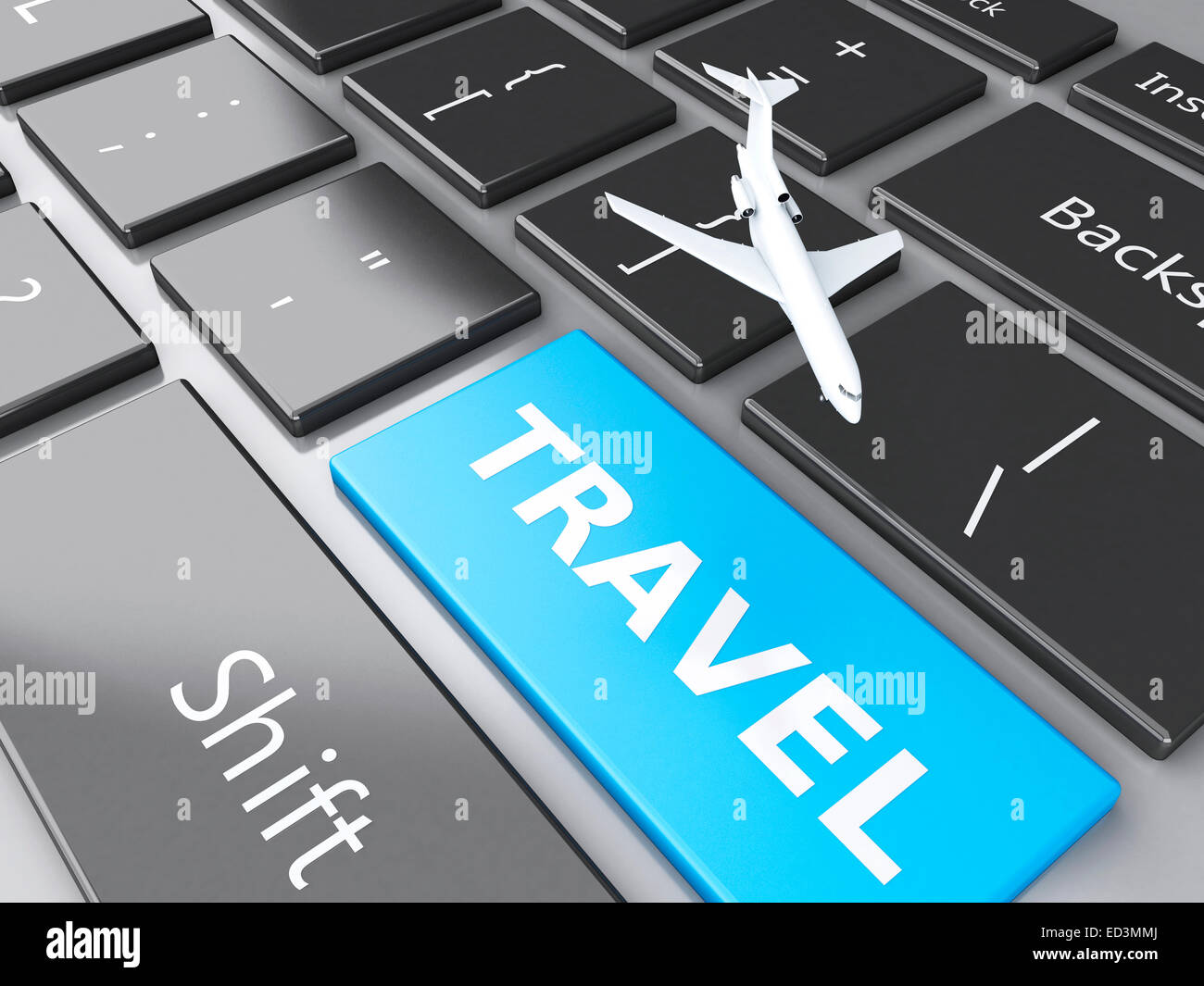 Aircraft on computer keyboard key hi-res stock photography and images ...