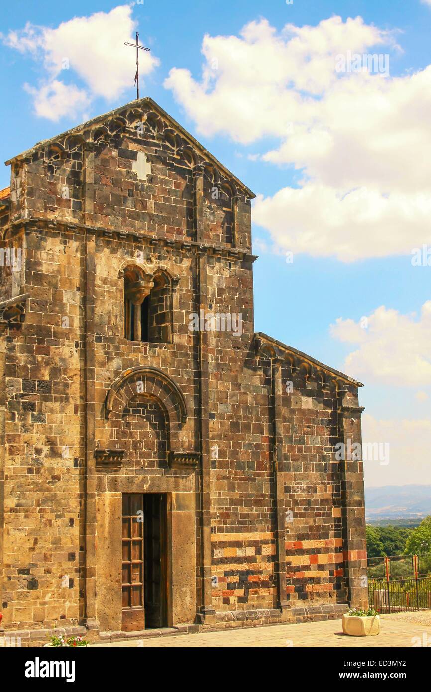 Sardinian Romanesque Church in Ardara - Sassari Stock Photo - Alamy