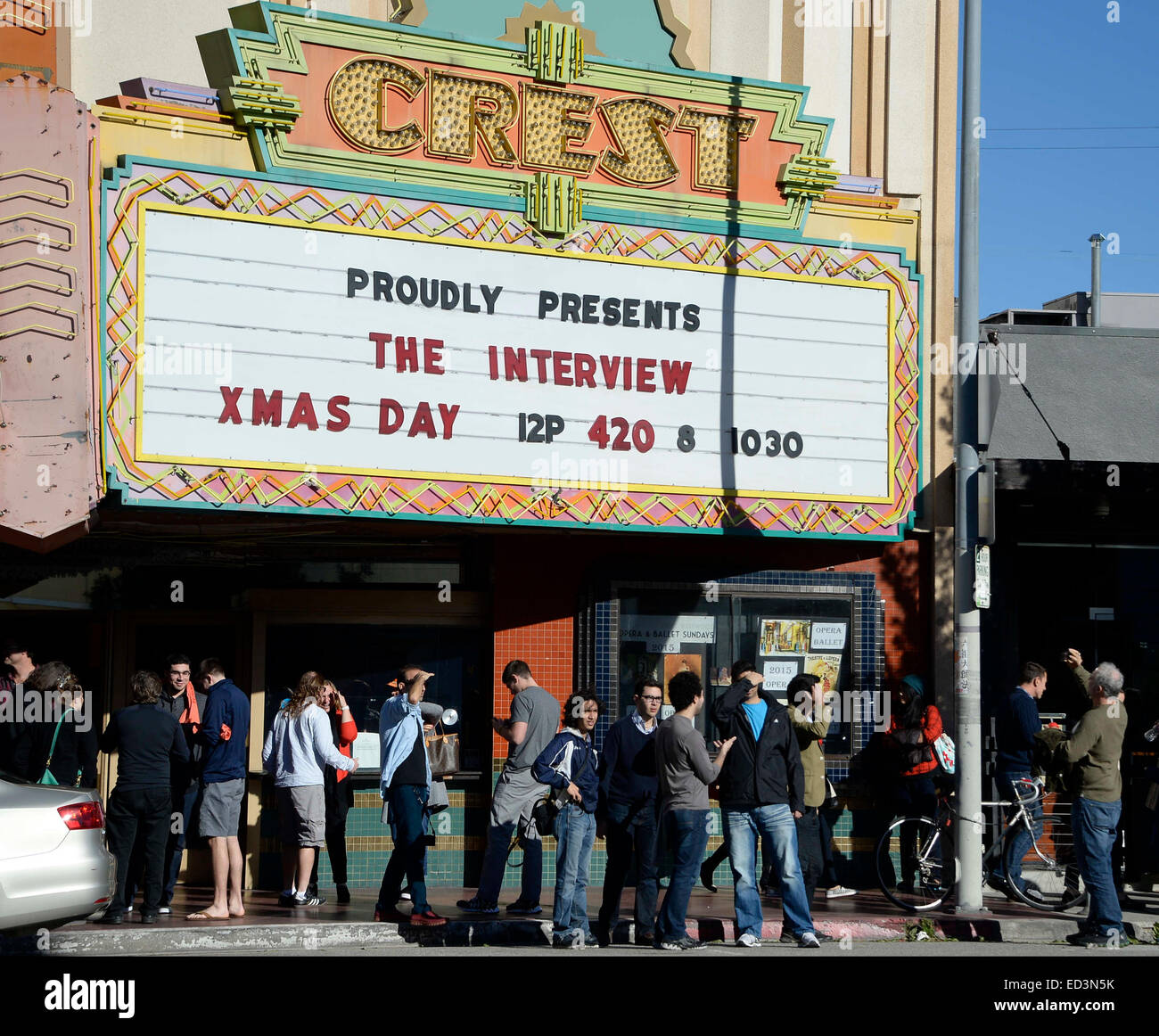 Movie goers come out of the Crest theater in Westwood after seeing The ...