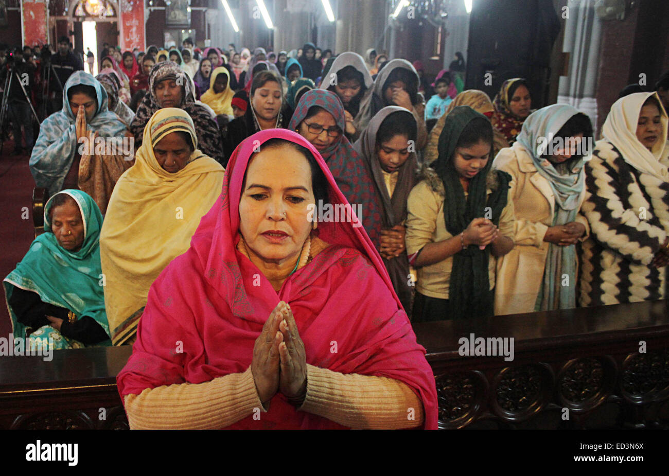 Pakistani Christians performing their religious rituals at “Saint ...
