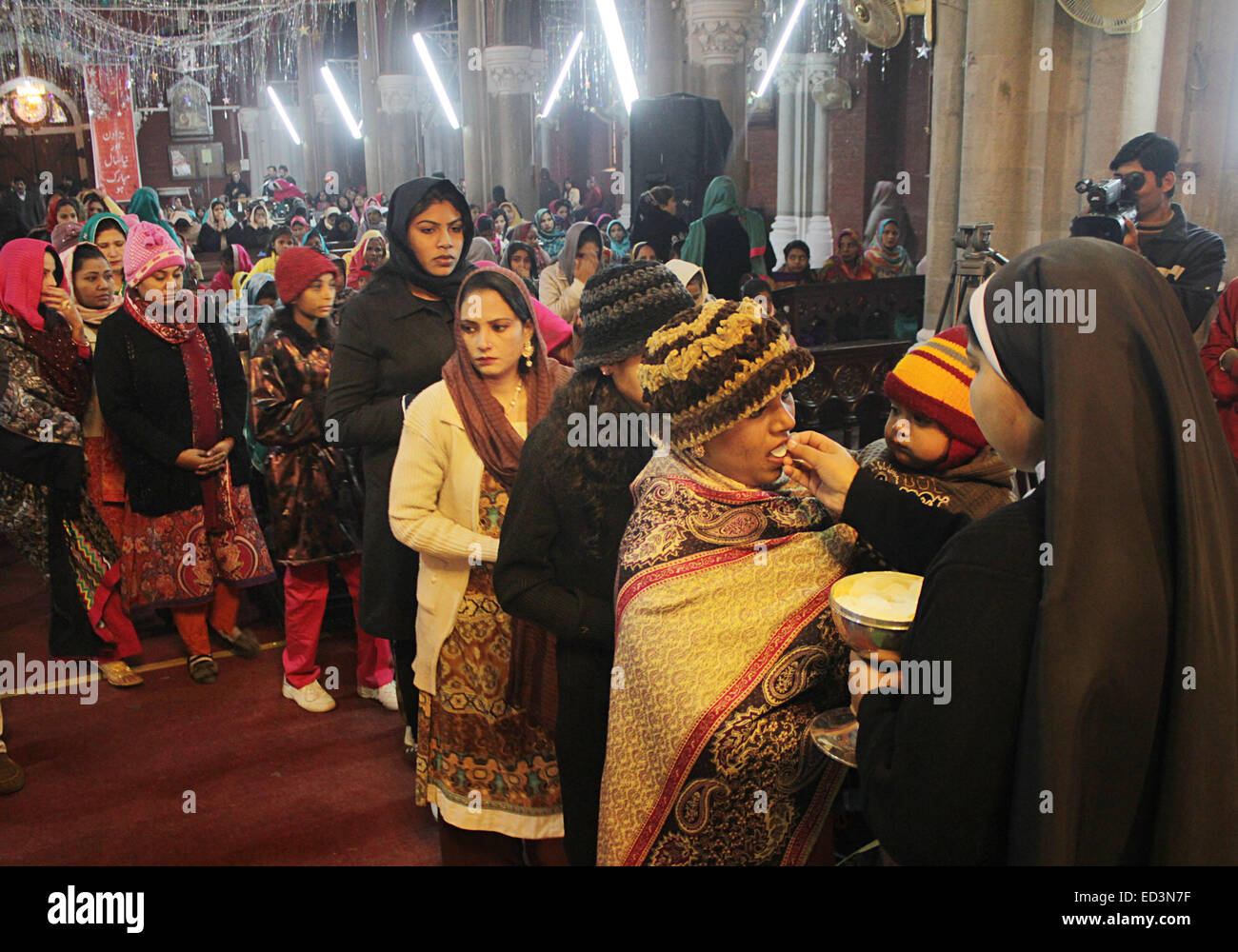 Pakistani Christians performing their religious rituals at “Saint ...