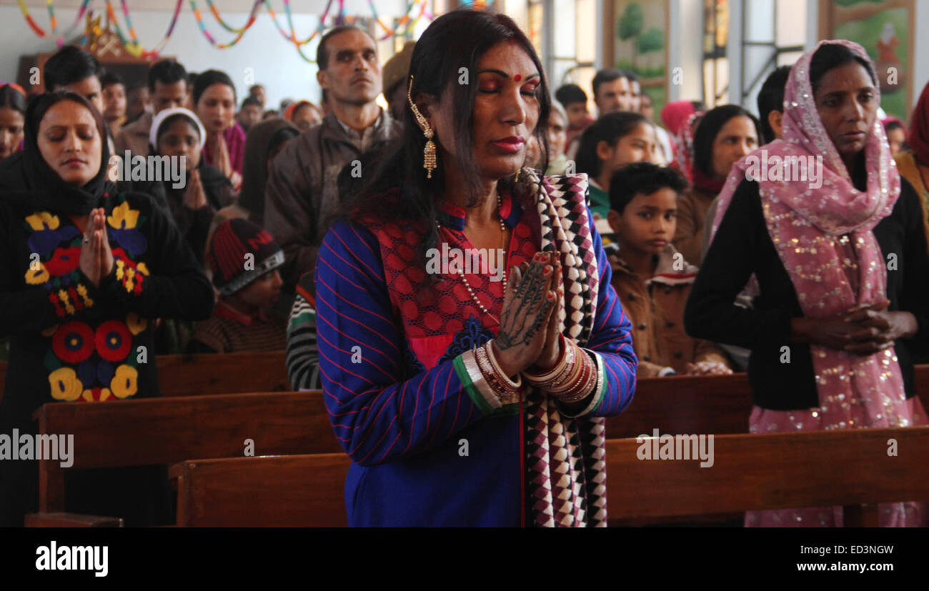 Jammu, Indian-controlled Kashmir. 25th Dec, 2014. Indian Christians ...