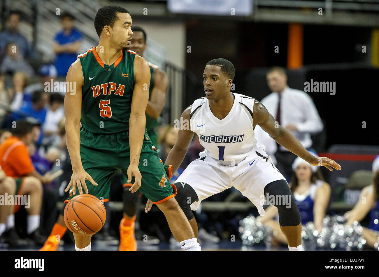 Omaha, NE USA. 19th Dec, 2014. Creighton Bluejays guard Austin Chatman ...