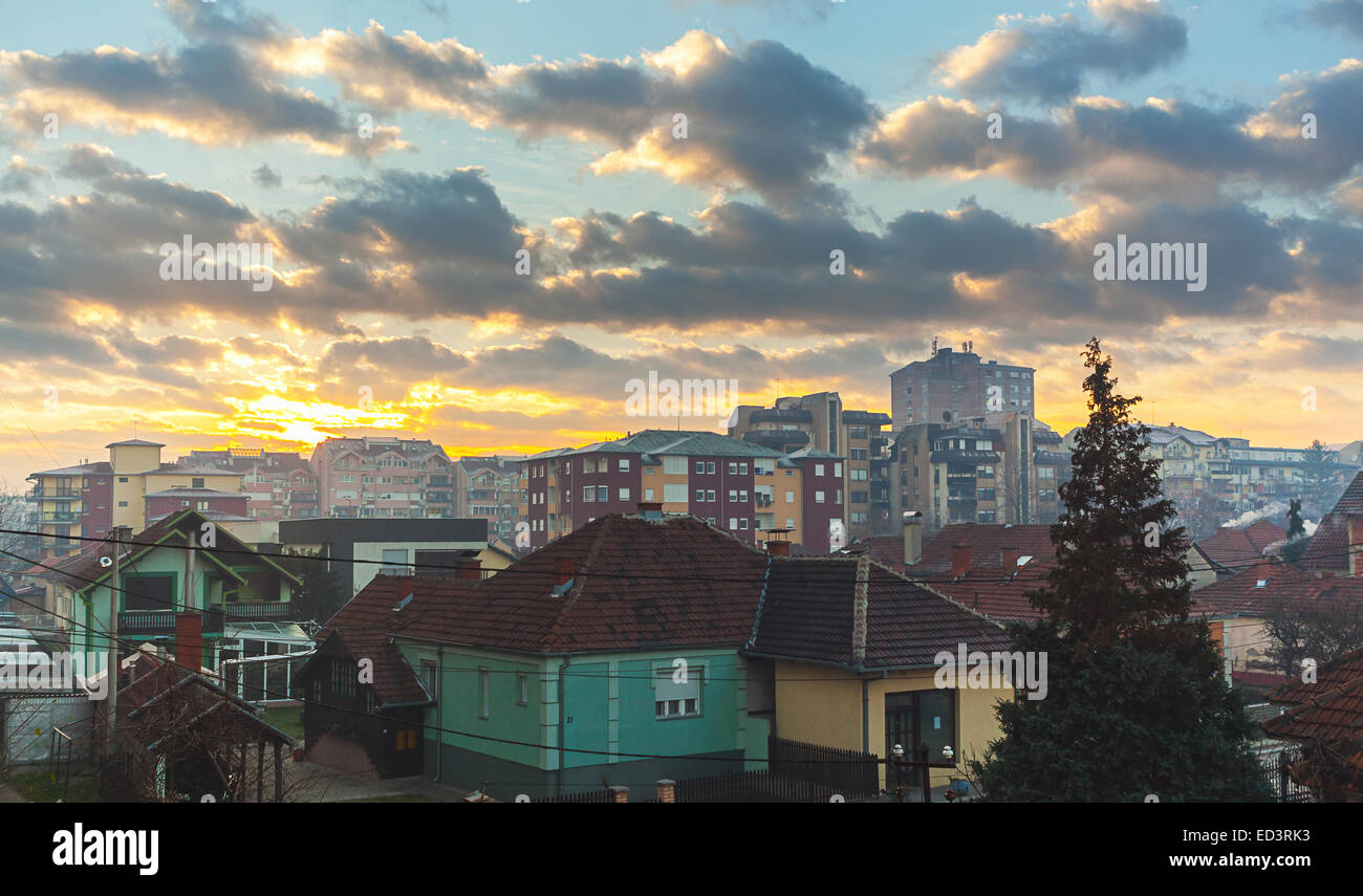 Houses and buildings of one Balkan town Stock Photo - Alamy