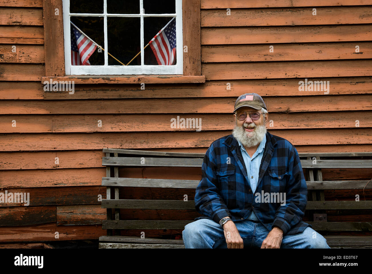 Portrait of man in America Stock Photo - Alamy