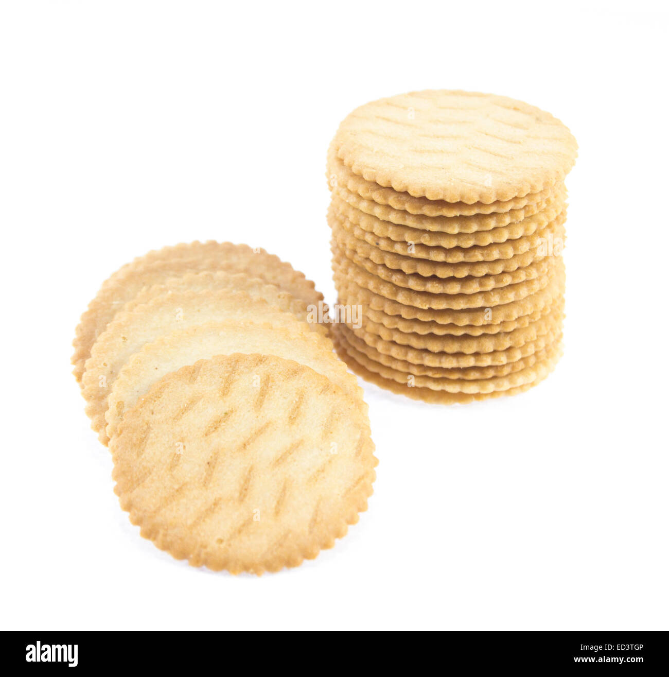 Biscuits isolated on white background Stock Photo - Alamy