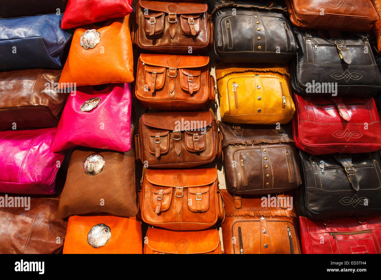 Bags. Medina. Fez. Morocco. North Africa. Africa Stock Photo - Alamy
