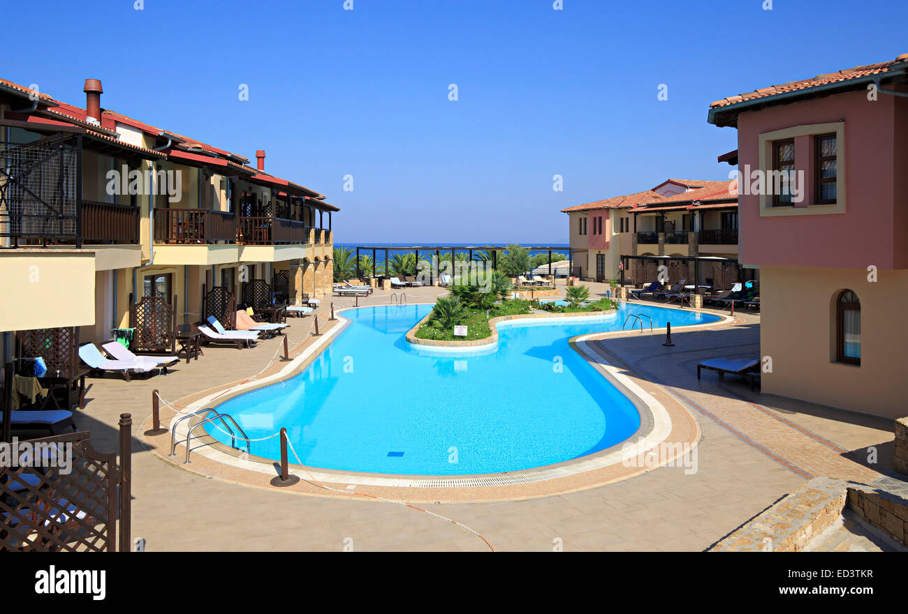 Swimming pool on site of Anthemus Sea Beach Hotel Stock Photo - Alamy