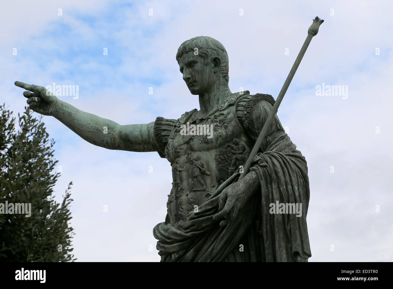 Bronze statue of Emperor Nerva (30 AD-98 AD). Forum of Augustus. Rome ...
