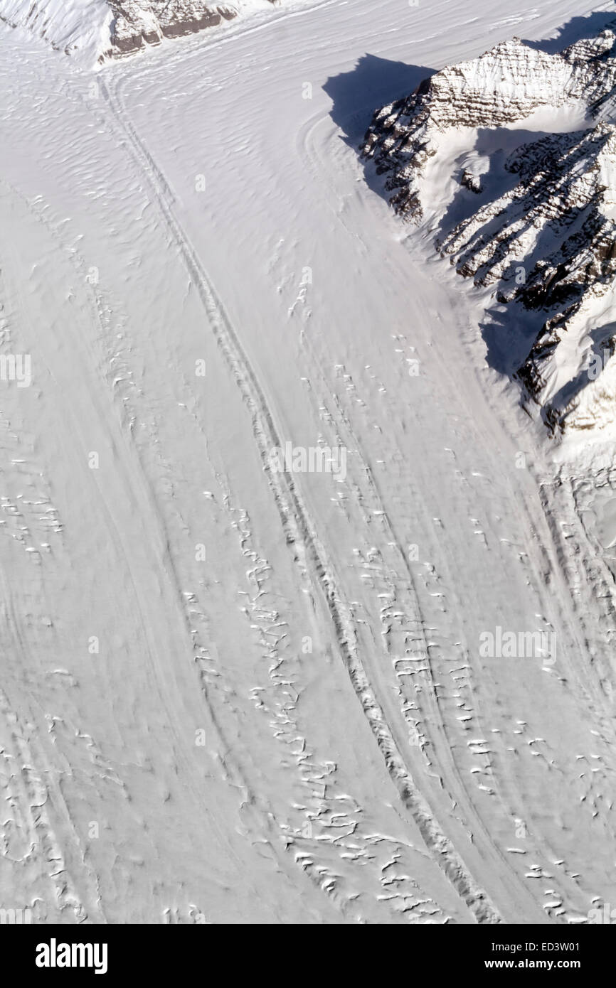 Aerial View in Greenland's Watkins Range Mountains and Glaciers Stock ...
