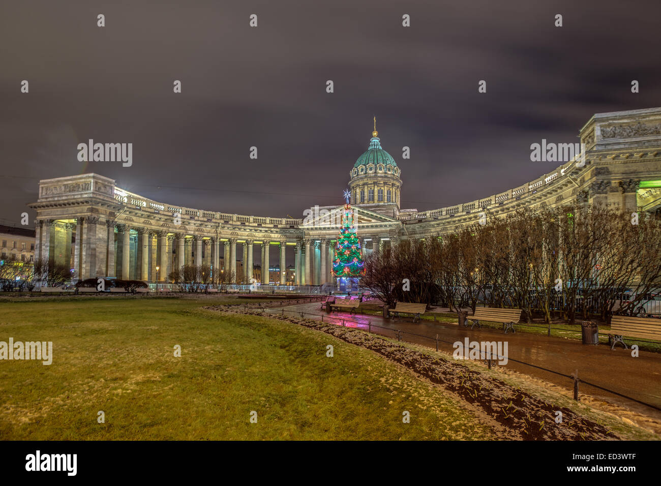 Kazan Cathedral or Kazanskiy Kafedralniy Sobor also known as the Cathedral of Our Lady of Kazan ...