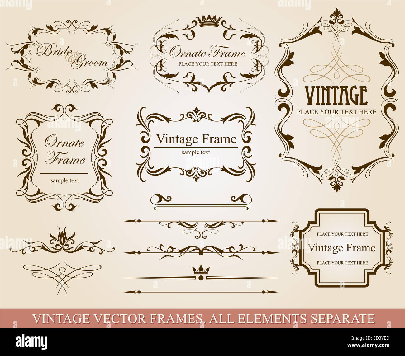 Collection of vector elements Stock Photo - Alamy