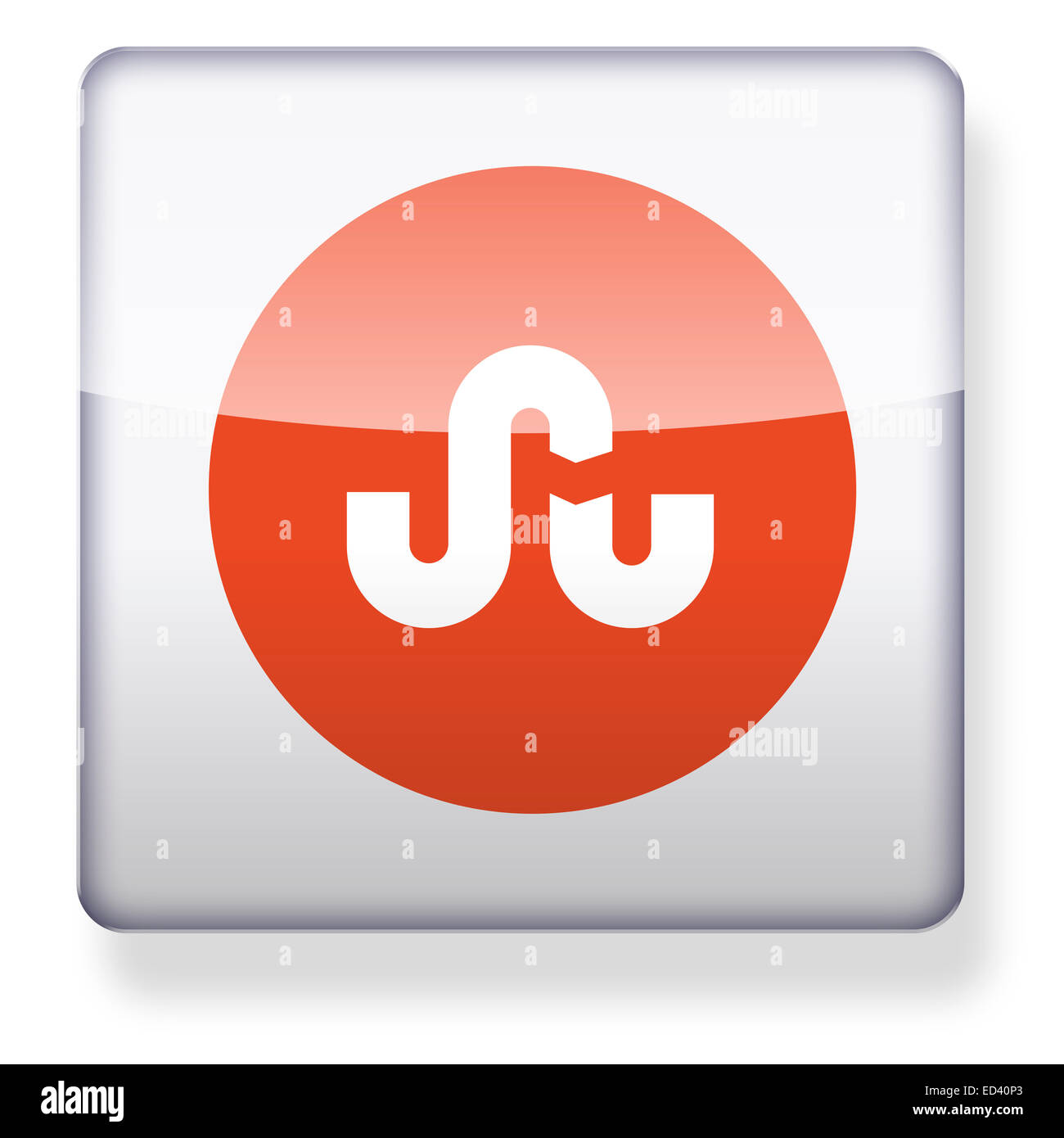 Stumbleupon logo as an app icon. Clipping path included Stock Photo - Alamy