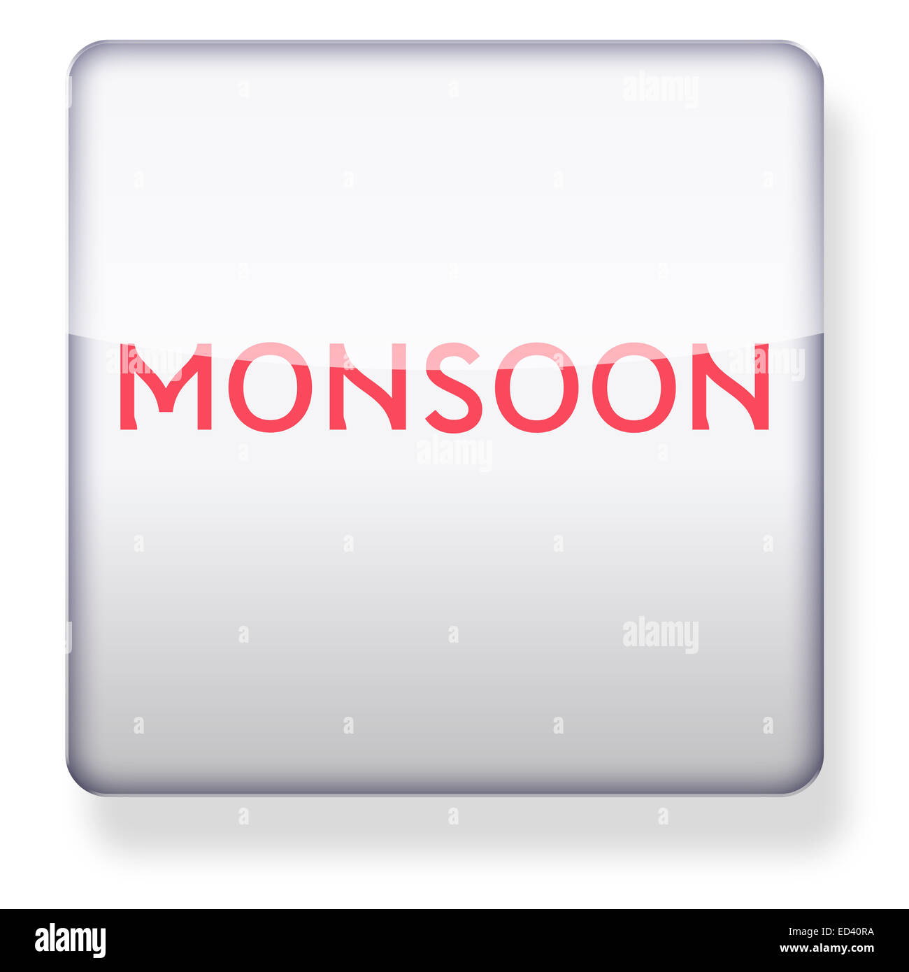 Monsoon logo as an app icon. Clipping path included Stock Photo - Alamy