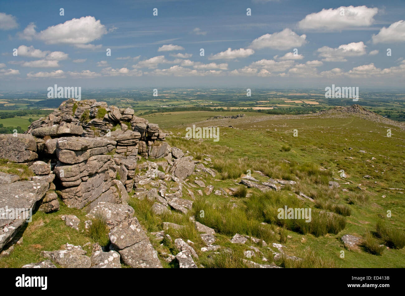 Belstone Tor, Dartmoor, looking north Stock Photo - Alamy