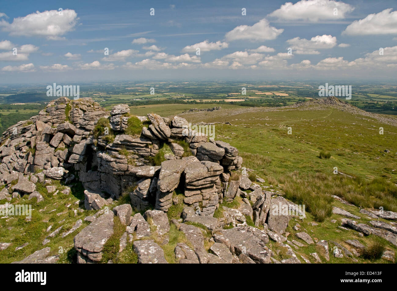 Belstone Tor, Dartmoor, looking north Stock Photo - Alamy