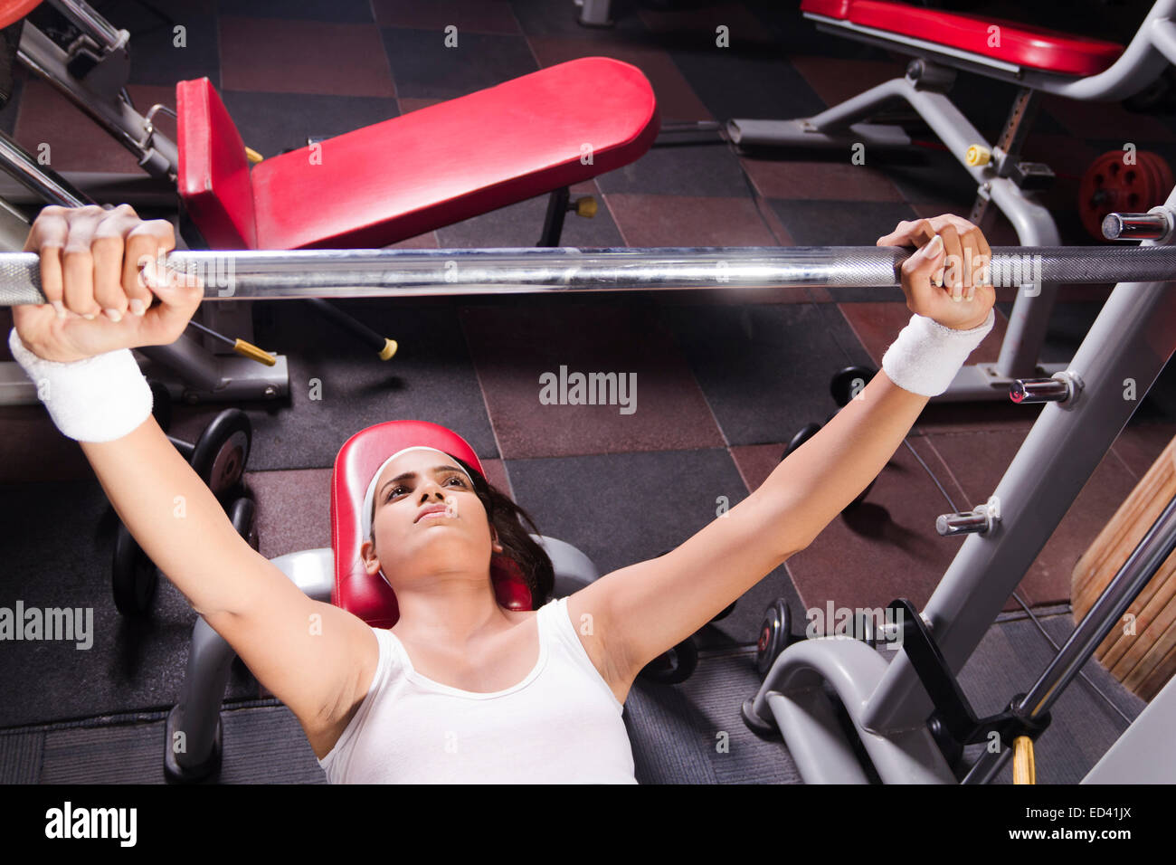 1 indian lady gym Body Building Stock Photo - Alamy