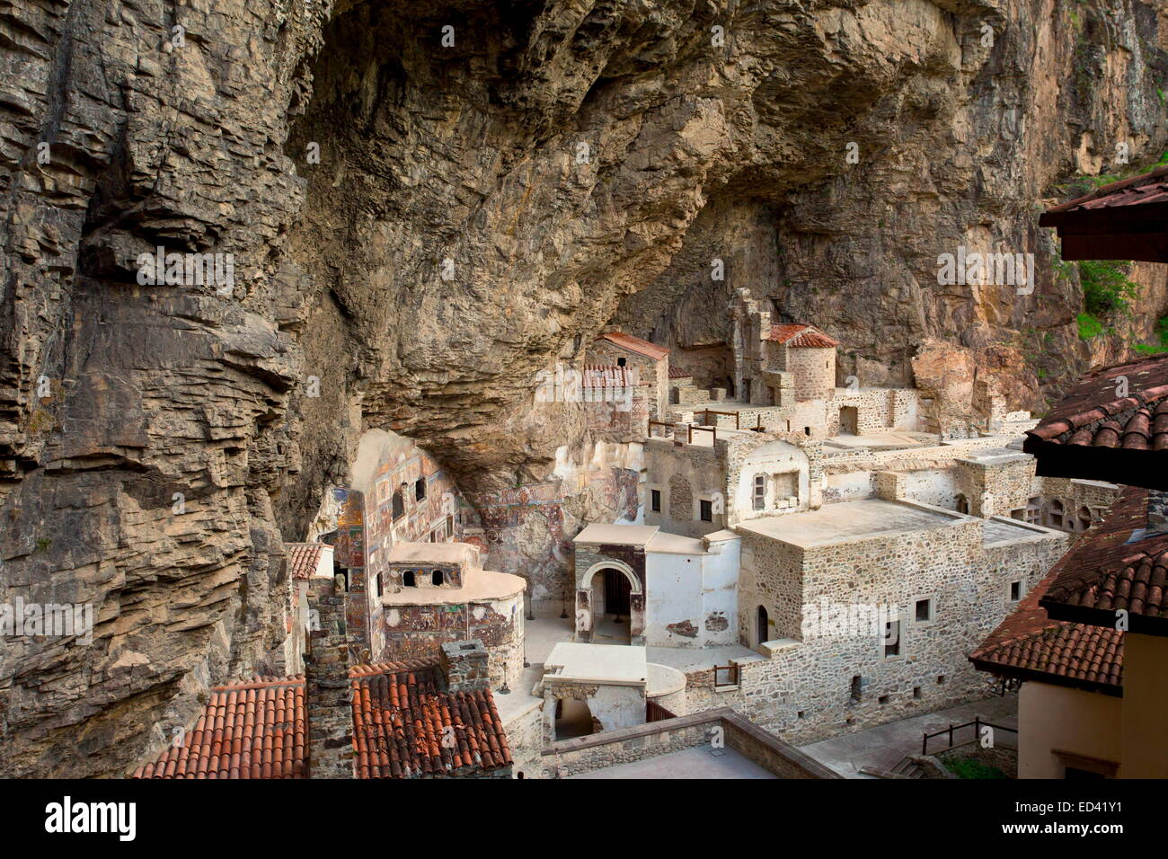 Inside the ancient Sumela monastery - originally Greek orthodox - near ...