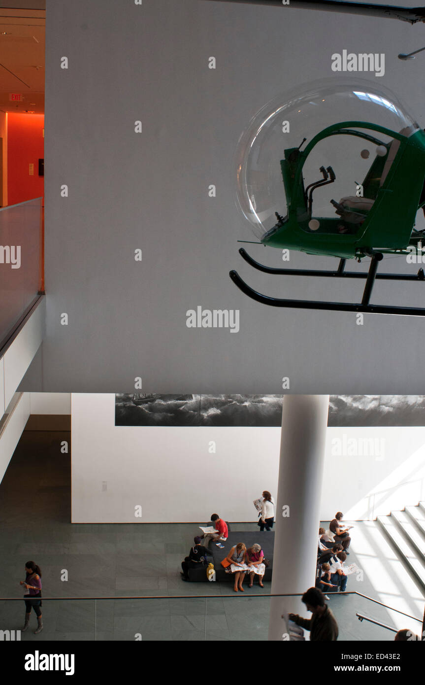 Manhattan, Midtown, Museum of Modern Art (MoMa), helicopter Bell 47D1 ...