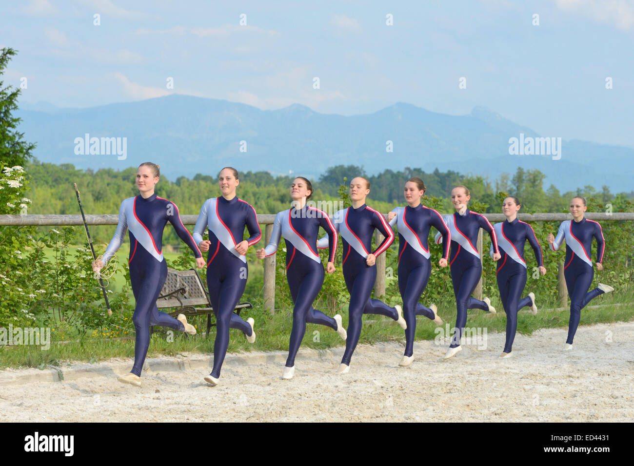 Vaulting team coming in Stock Photo - Alamy