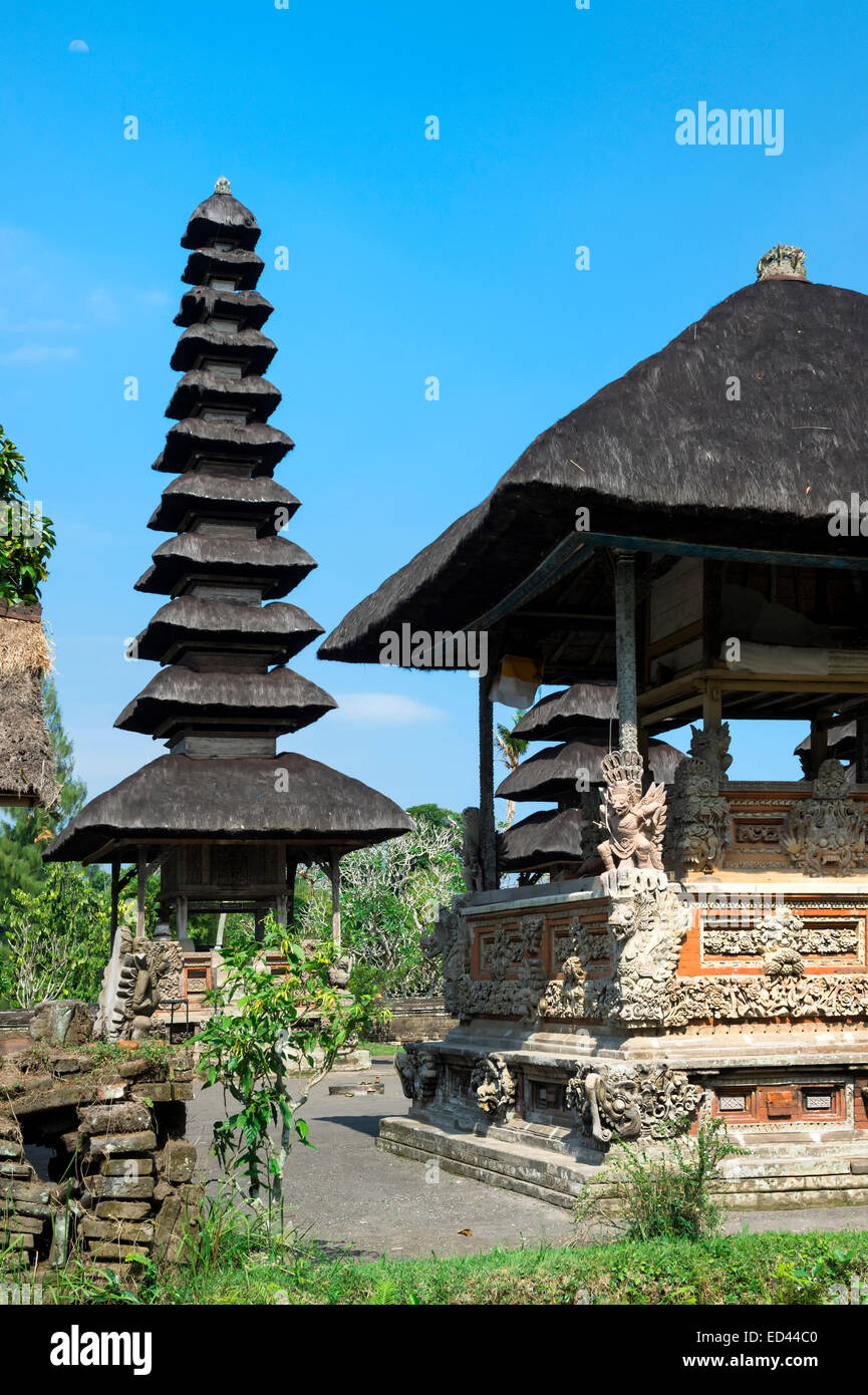 Pura Taman Ayun Temple, Bale (Wood pavilion) and Meru (Pagoda like ...