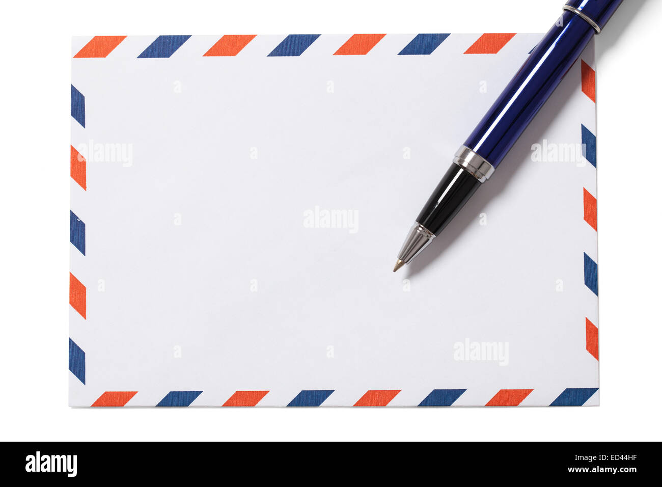 Envelope and pen with clipping path isolated on white Stock Photo - Alamy