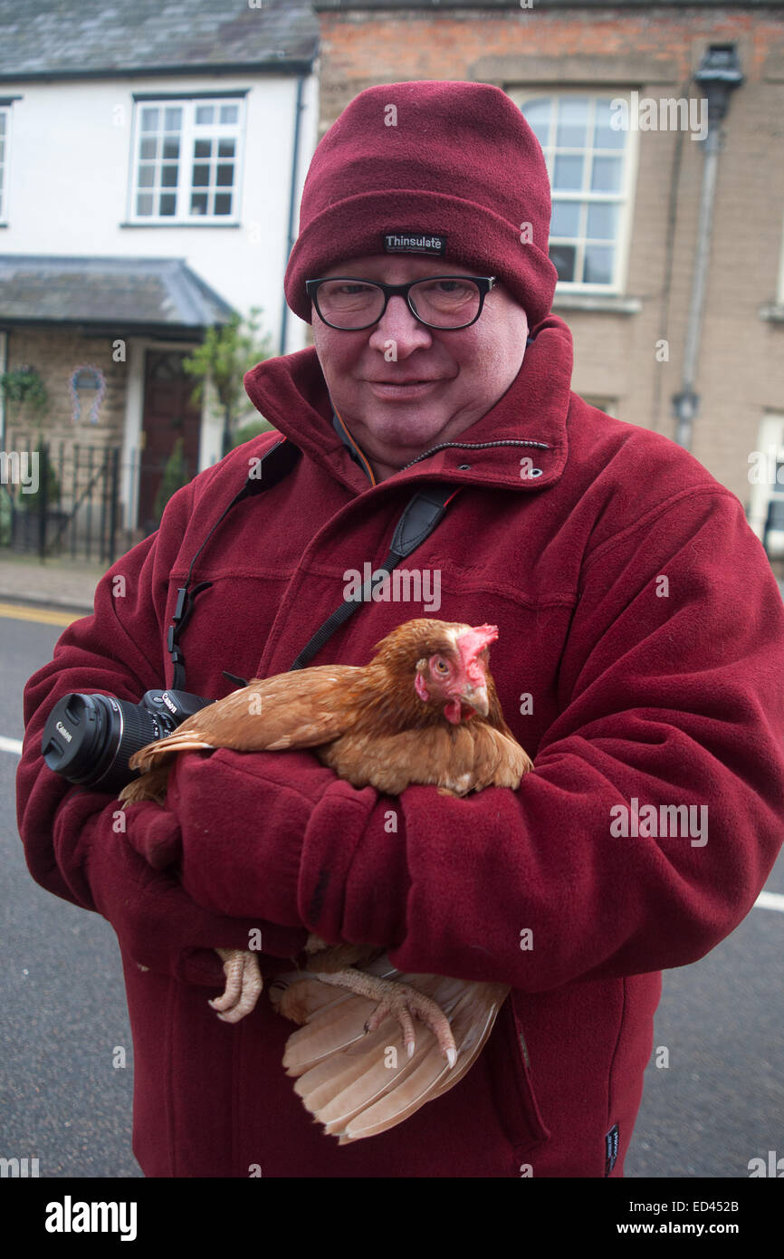 This lost chicken decided to cross the road in Oakham town centre and ...